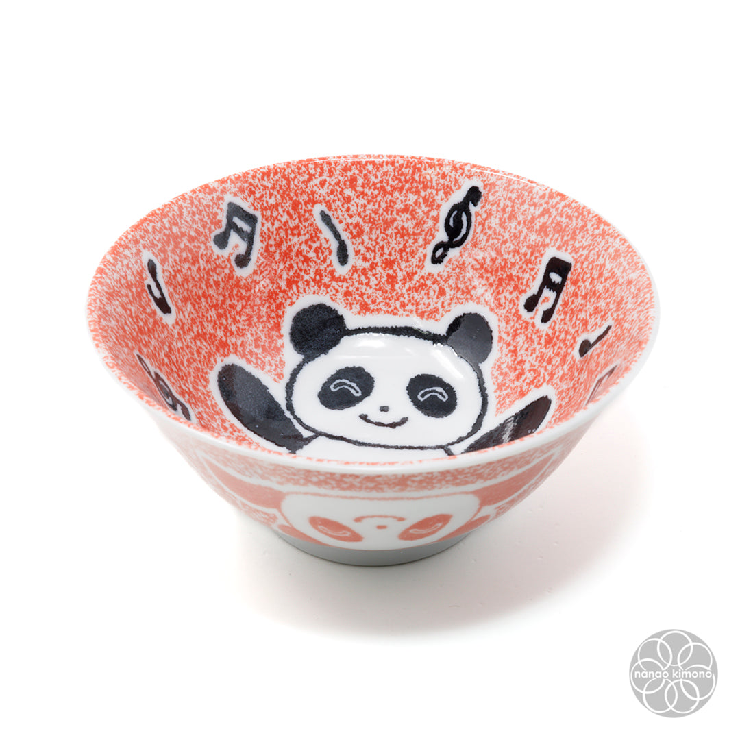 Bowl - Musical Panda Red – nanao kimono