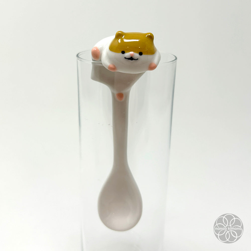 Ceramic Spoon - Escaping Hamster Brown – nanao kimono